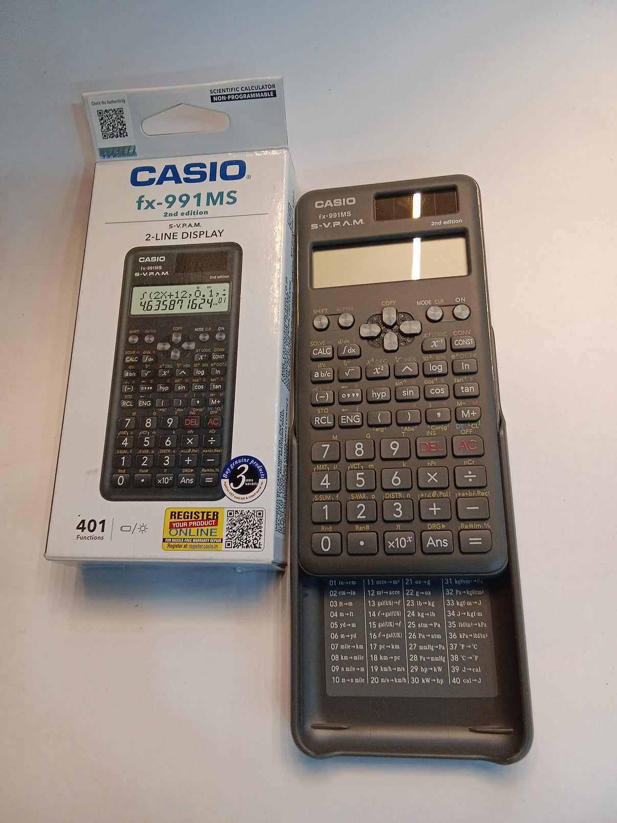 Casio fx-991 Ms 2nd edition (2-ling Display scientific calculator ...